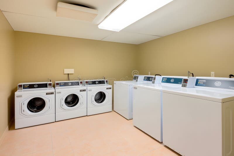 Row of Washing Machine of Laundry Business in the Public Store ...