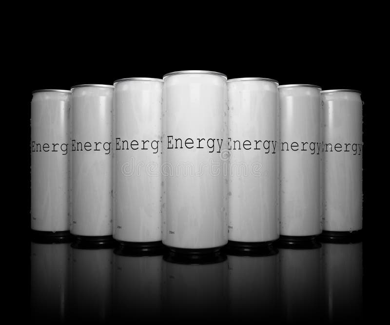 Energy Drinks Chalk White Icons Set on Black Background Stock Vector ...