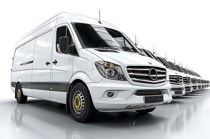 Several White Mercedes Benz Sprinter Stock Illustrations – 2 Several ...