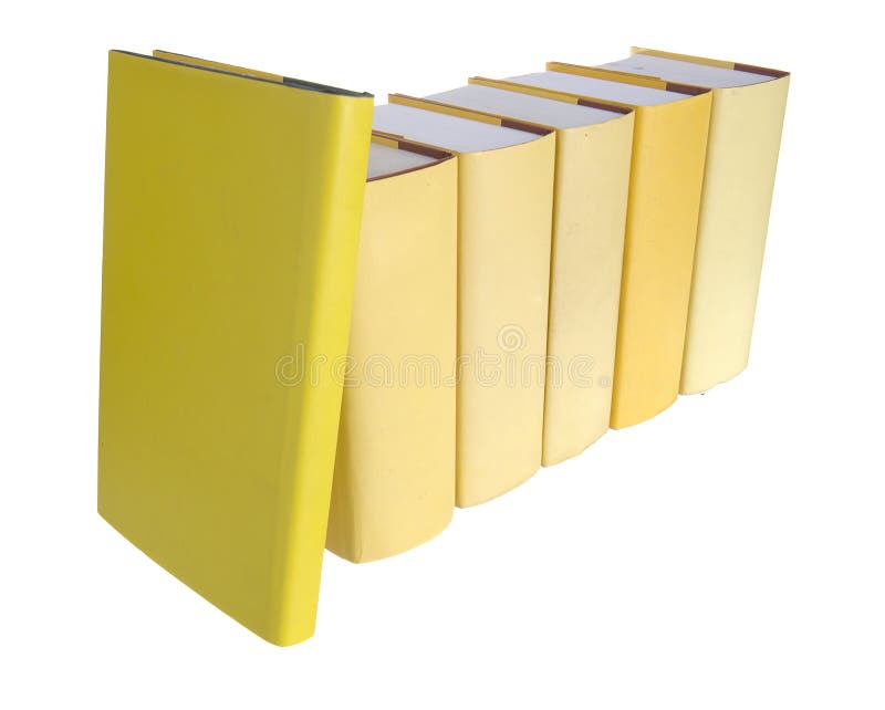 Row of yellow books stock image. Image of document, literature - 7439659
