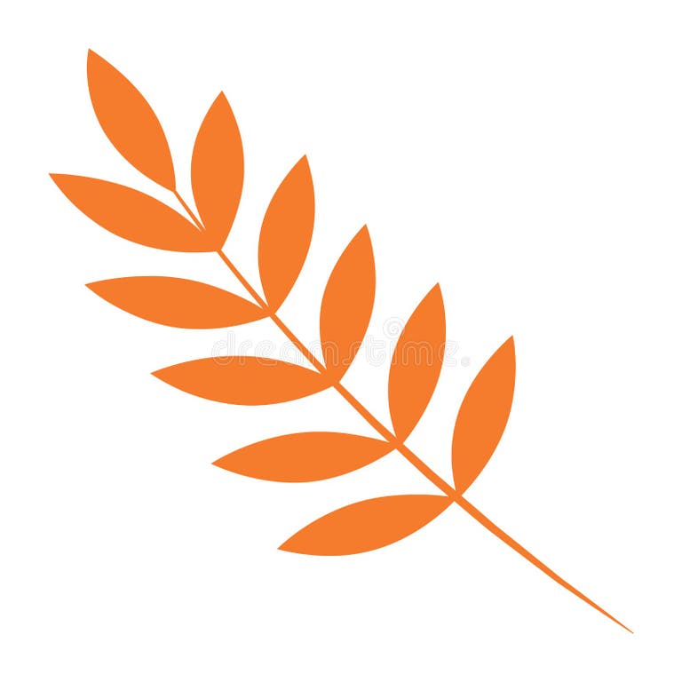 Rowan Autumn Leaf Icon, Flat Style Stock Vector - Illustration of ...