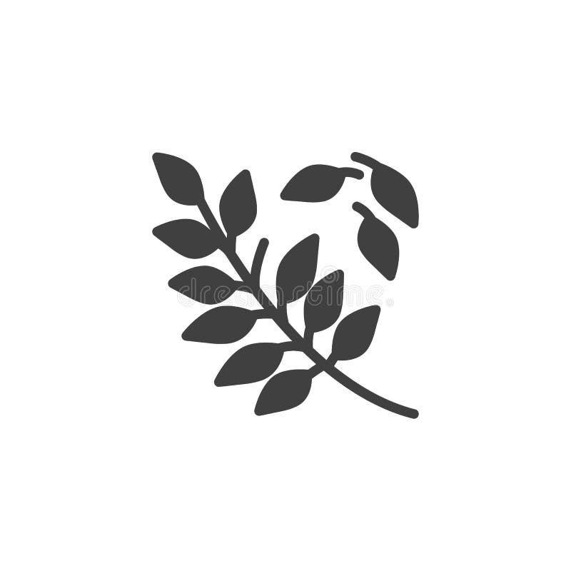 Rowan Branch Leaf Vector Icon Stock Vector - Illustration of perfect ...