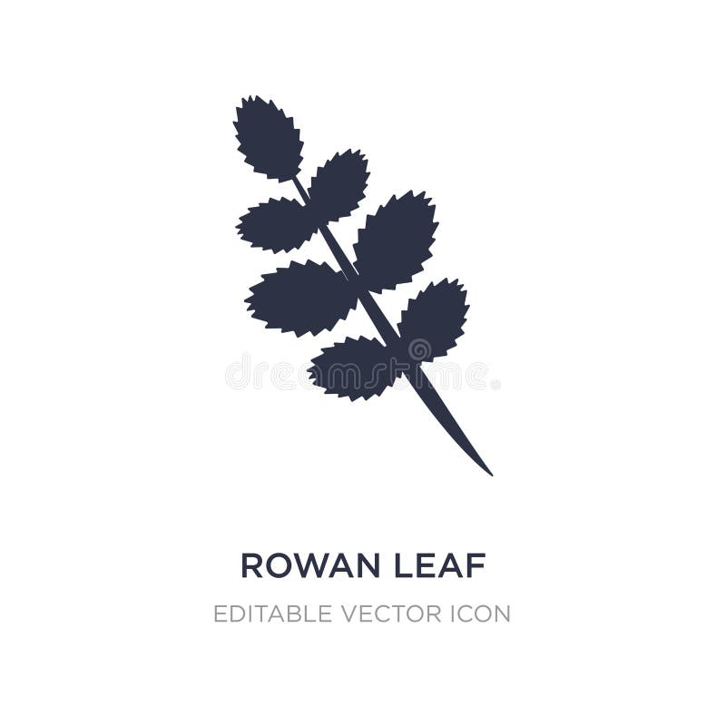 Rowan Leaf Icon on White Background. Simple Element Illustration from ...