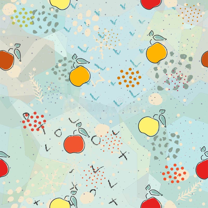 Rowan Seamless Pattern. Cute Hand Drawn Design. Scandinavian Style ...