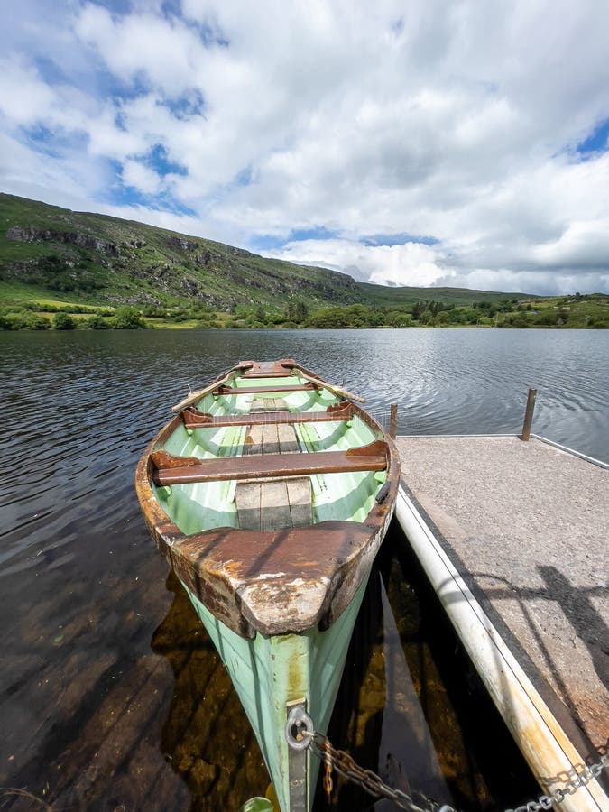 Rowboat on a Lake stock photo. Image of countryside - 227577692