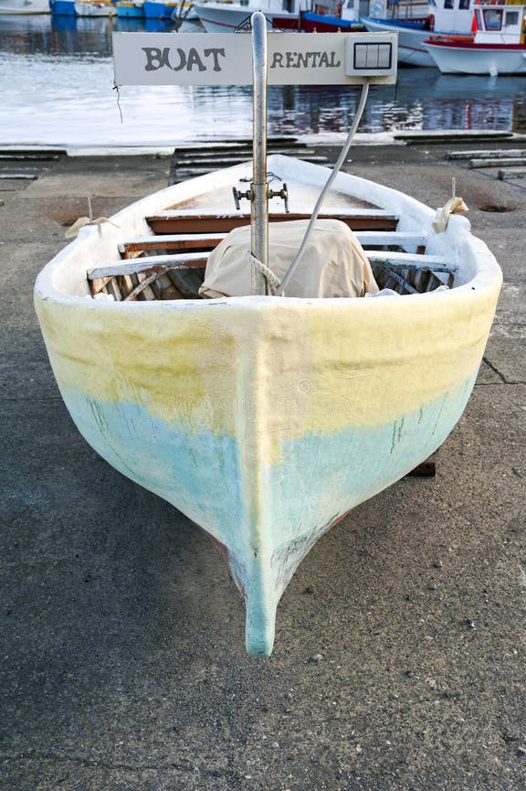 Rowboat stock image. Image of rowboat, towing, quay, landing - 77493285