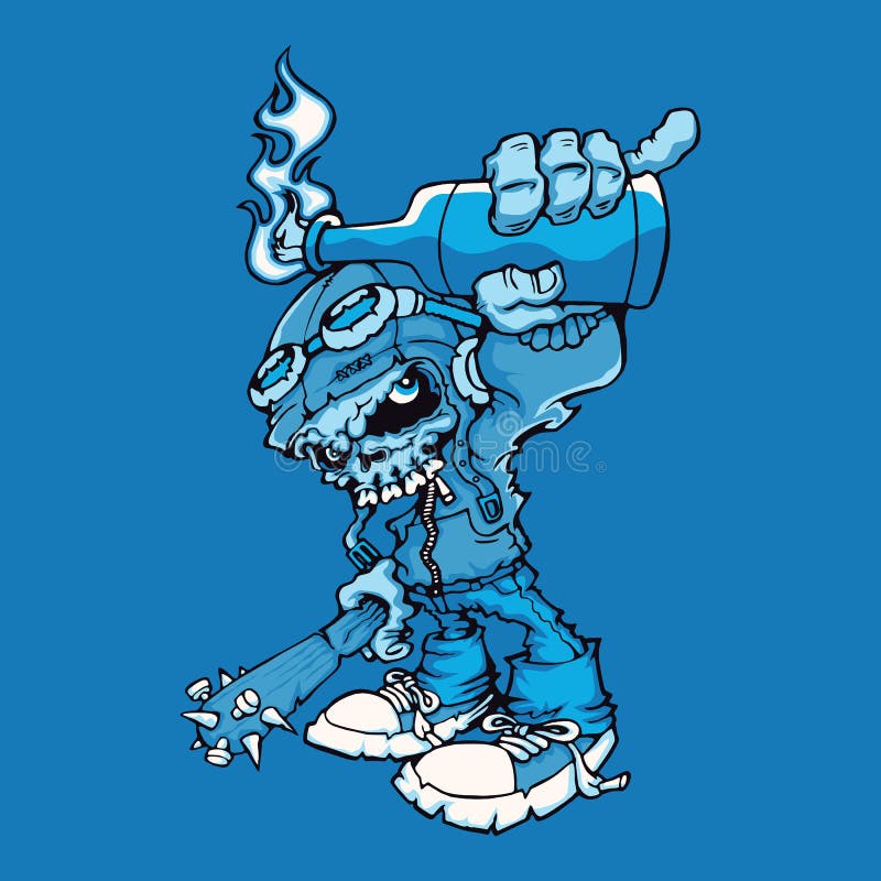 Rowdy vektor abbildung. Illustration von auslegung, gezeichnet - 35079885