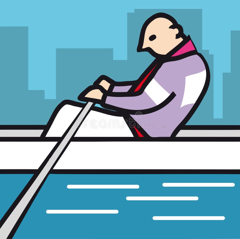 Rower ilustración del vector. Ilustración de rowboat - 60755753