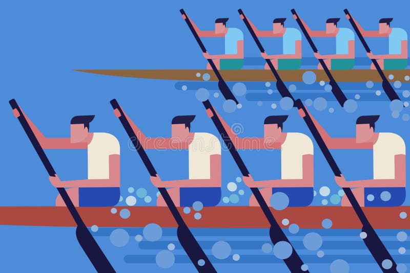 Crew Rowing Boat Clipart