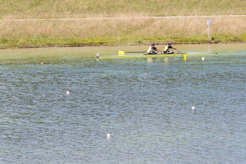 Rowers in Rowing Boats in a Lake Editorial Photo - Image of compete ...