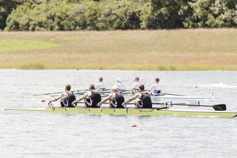 Rowers in Rowing Boats in a Lake Editorial Stock Image - Image of canoe ...