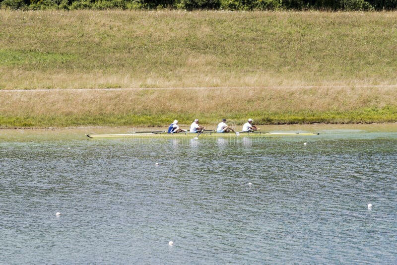 Rowers in Rowing Boats in a Lake Editorial Image - Image of athlete ...