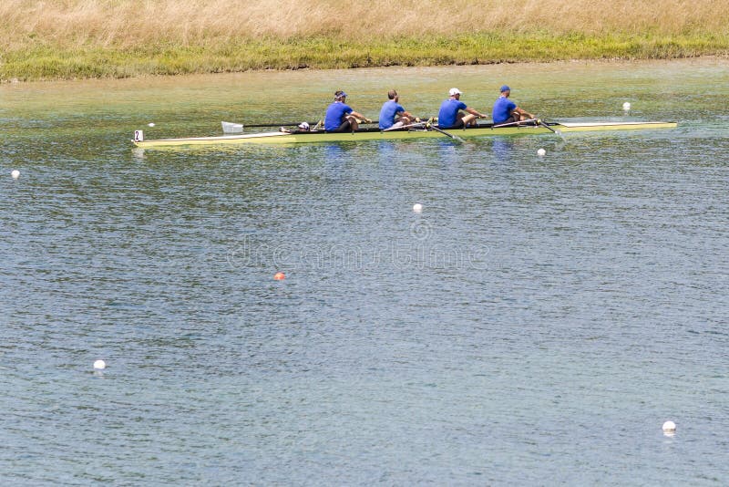 Rowers in Rowing Boats in a Lake Editorial Stock Image - Image of canoe ...