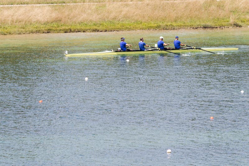Rowers in Rowing Boats in a Lake Editorial Photography - Image of ...