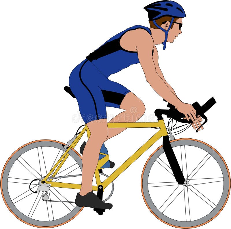 Rowerzysta ilustracja wektor. Ilustracja złożonej z rasa - 4447762