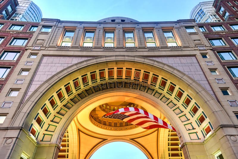 Rowes Wharf - Boston, Massachusetts Stock Image - Image of downtown ...