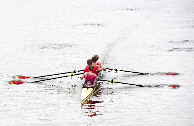 Skiff rowing stock photo. Image of rain, rowing, speed - 15007784