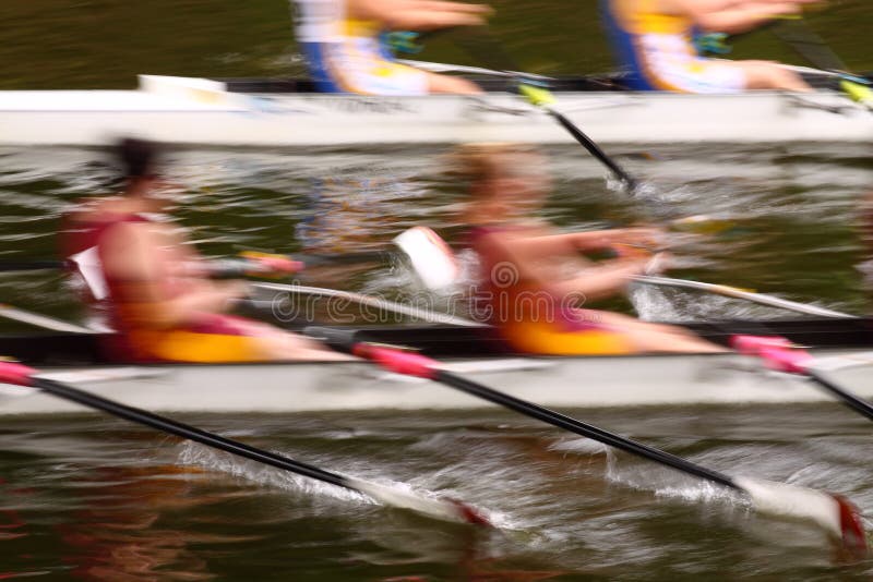 Close Up Women S Rowing Team Stock Image - Image of activity, female ...
