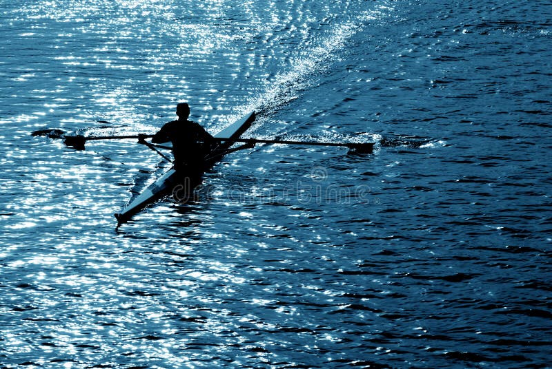 Eight man rowing shell stock photo. Image of shimmer, active - 2578162