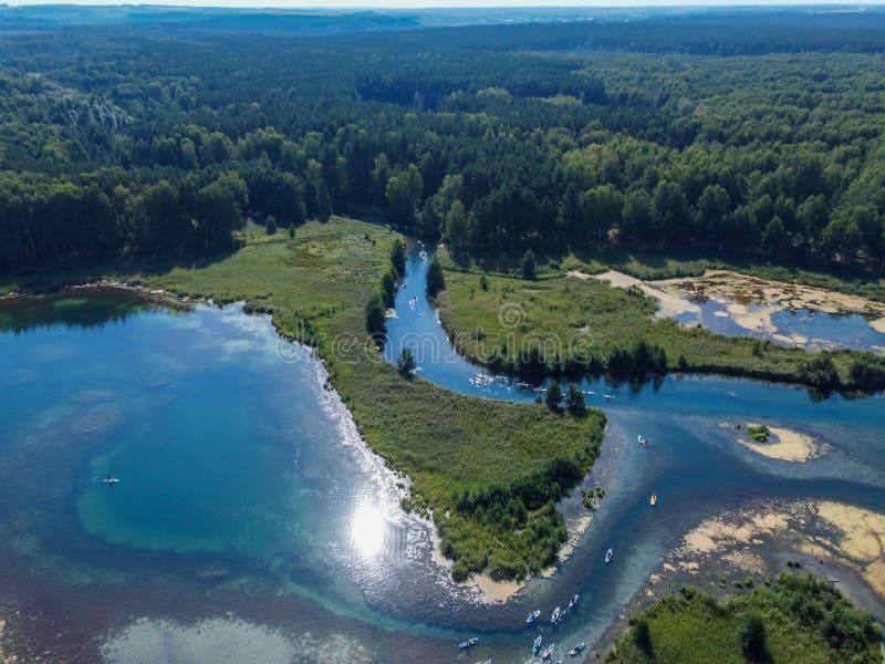 Rowing board on the river stock image. Image of female - 259880083