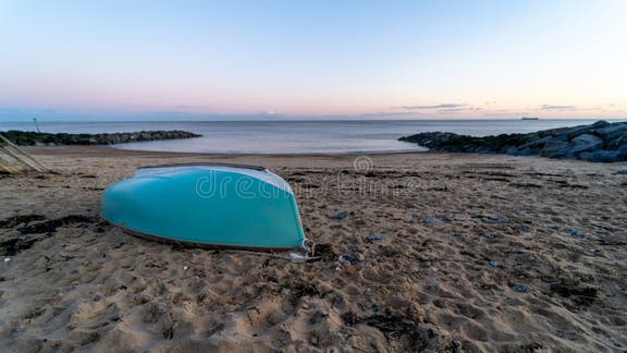 Rowing boat on the Beach stock image. Image of coast - 180222135