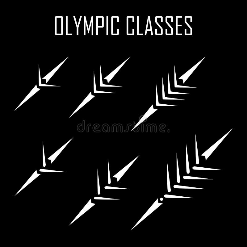 Rowing Boat Icon Set Isolated Whit Names Stock Vector - Illustration of ...