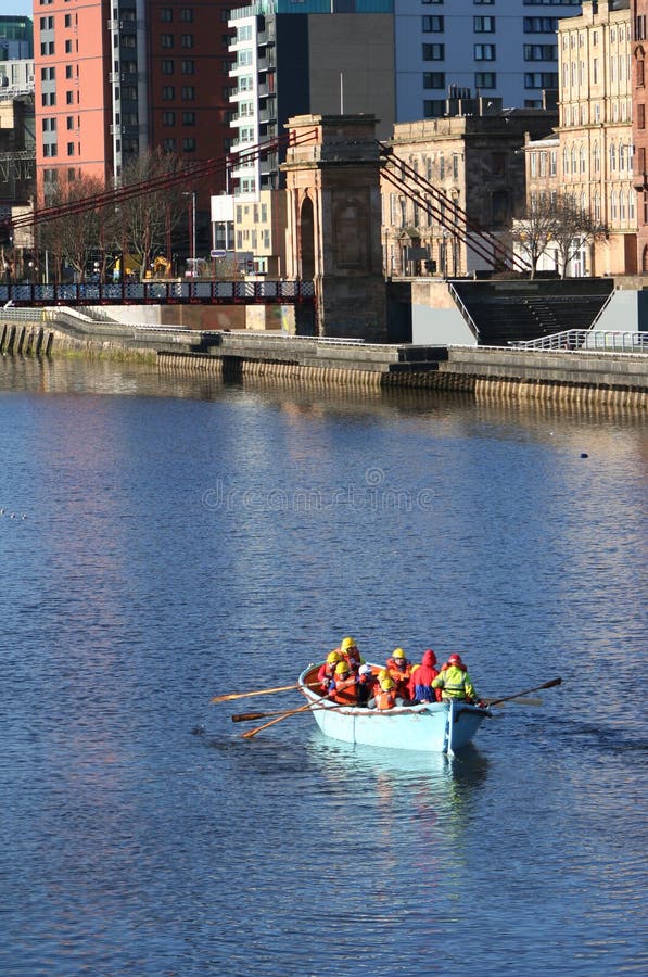 Rowing boat on River Clyde stock photo. Image of metal - 1941764