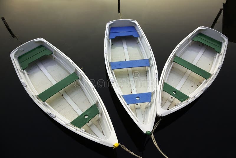 Blue Rowing Boats From Above Stock Photo - Image of wood, rent: 24357274