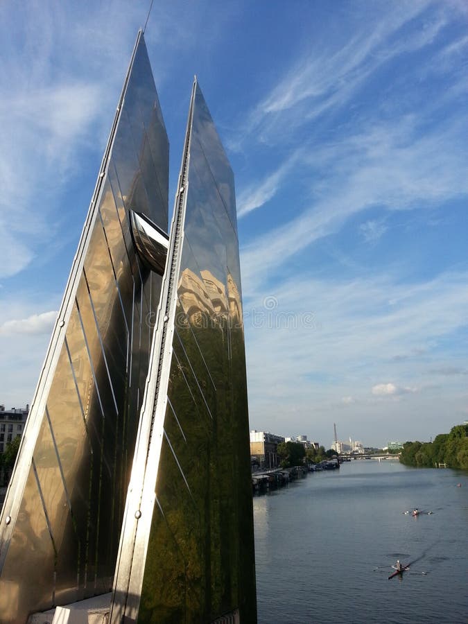 Rowing Boats on the River Seine Stock Photo - Image of waterway, river ...