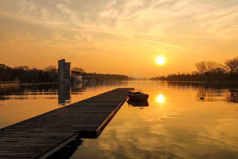 Sunset Rowing Crew stock photo. Image of twilight, team - 4586910