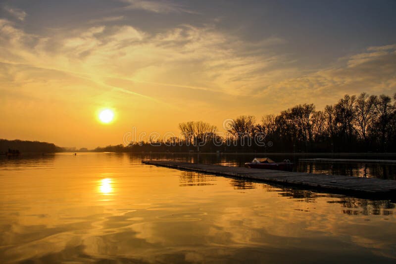 Sunset Rowing Crew stock photo. Image of twilight, team - 4586910