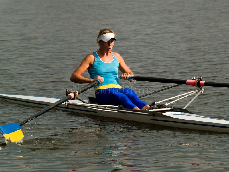 Rowing girl stock image. Image of river, race, leisure - 6227827