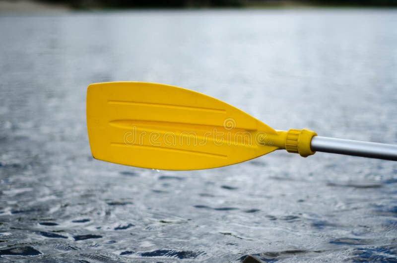 Rowing, Holding a Kayak Paddle Stock Image - Image of excitement ...