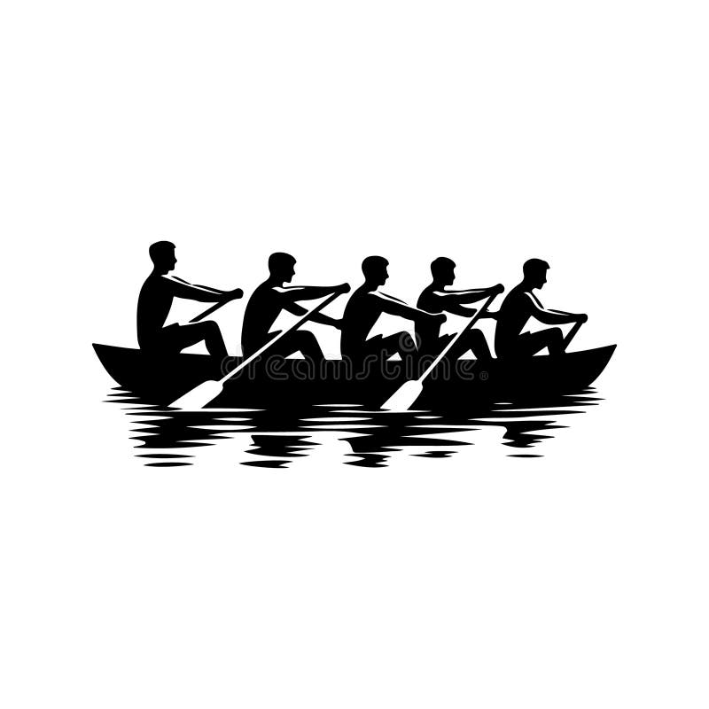 Rowing icon sign stock illustration. Illustration of person - 368092852