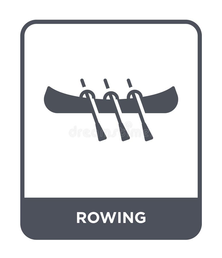 Rowing Icon in Trendy Design Style. Rowing Icon Isolated on White ...