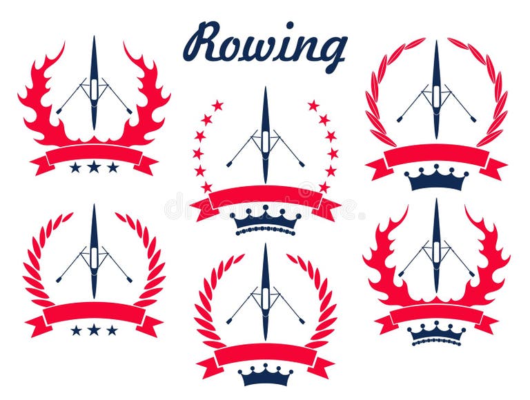 Rowing Logo. Isolated Rowing on White Background Stock Vector ...