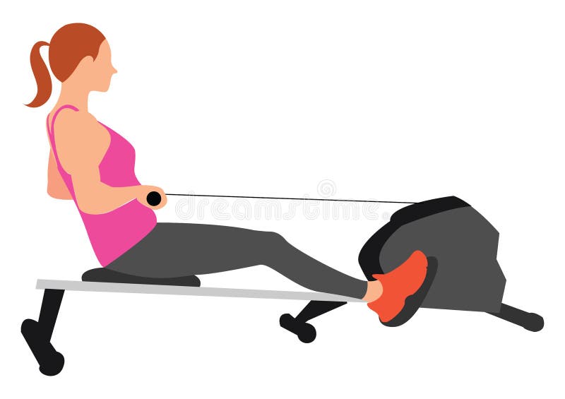 Rowing Machine Vector stock vector. Illustration of machine - 6633304