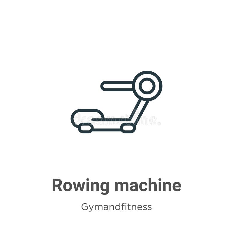 Rowing Machine Outline Vector Icon. Thin Line Black Rowing Machine Icon ...