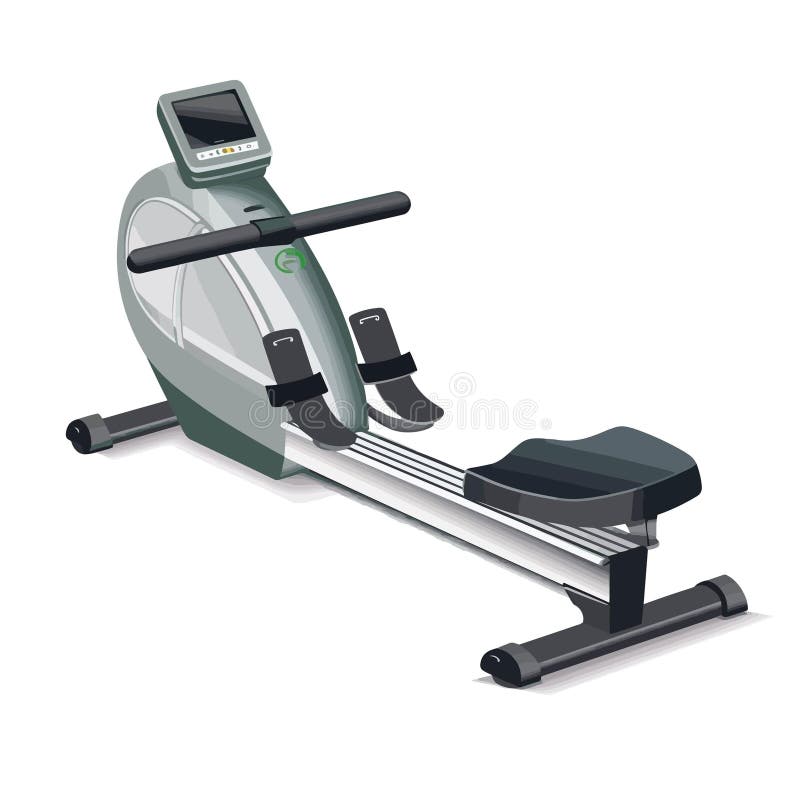 Rowing Machine Vector Illustration Isolated on White Illustration Stock ...