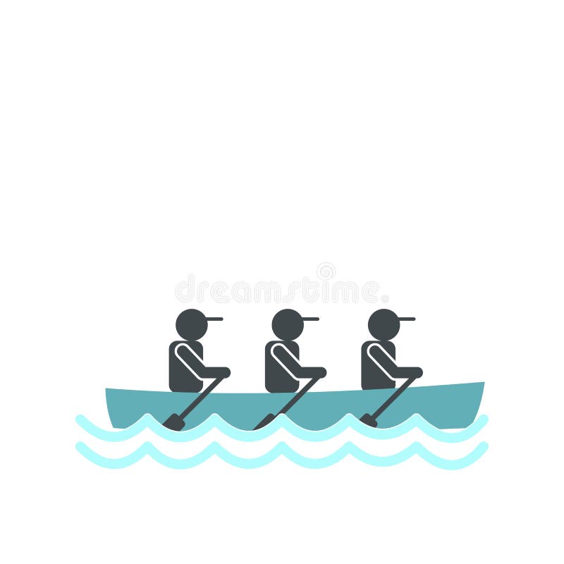 Rowing race icon stock illustration. Illustration of regatta - 125890353