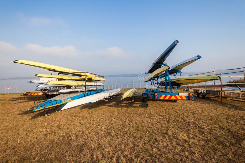 Rowing Regatta Crafts Trailers Dam Editorial Stock Photo - Image of ...
