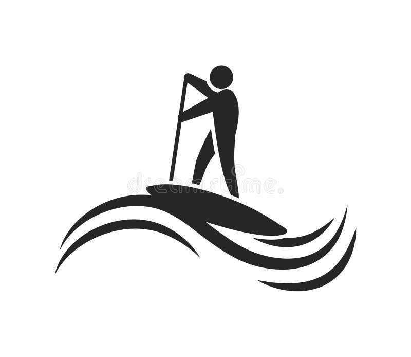 Rowing sport icon stock vector. Illustration of surfing - 272032360
