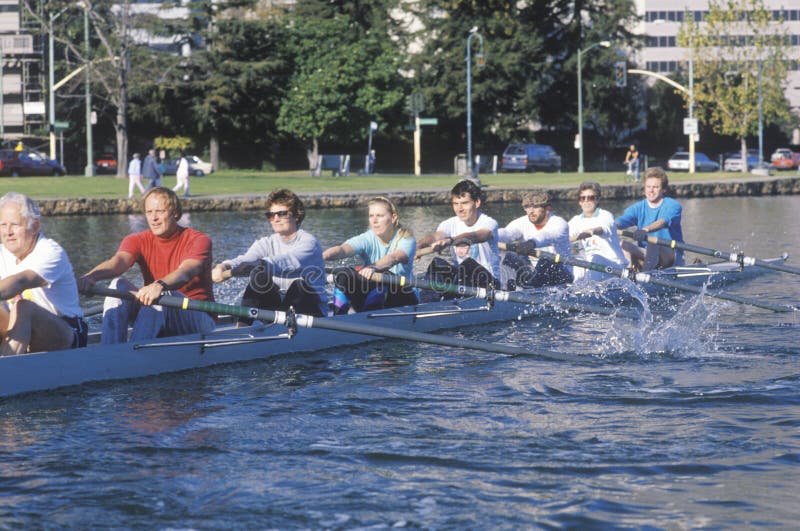 Rowing team editorial photography. Image of lake, rowing - 26902037