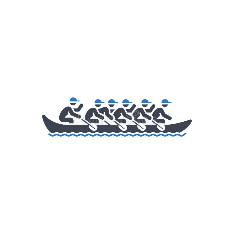 Rowing Team Icon stock vector. Illustration of cooperation - 374473425