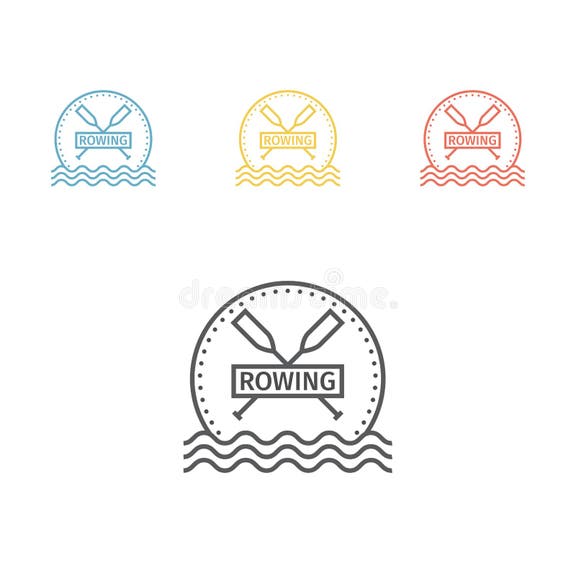 Rowing Team Logo. Vector Emblem Stock Vector - Illustration of club ...