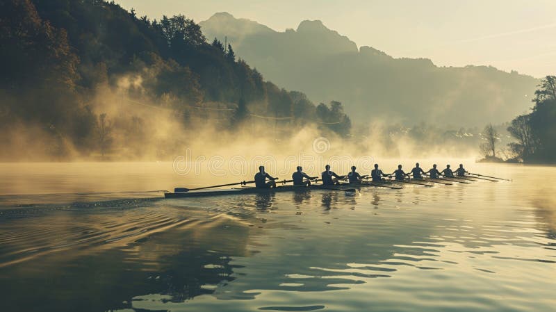 Rowing Team Silhouette Stock Illustrations – 531 Rowing Team Silhouette ...