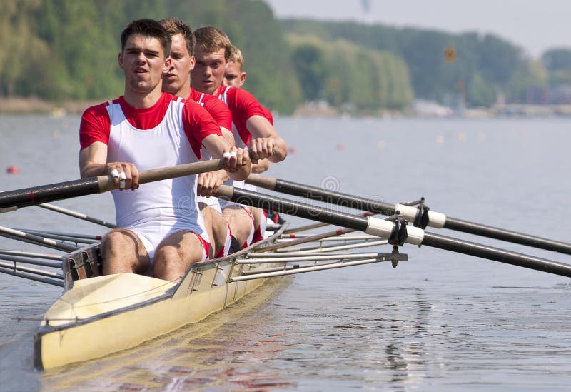 Rowing Team during the Start Stock Image - Image of speed, uniform ...