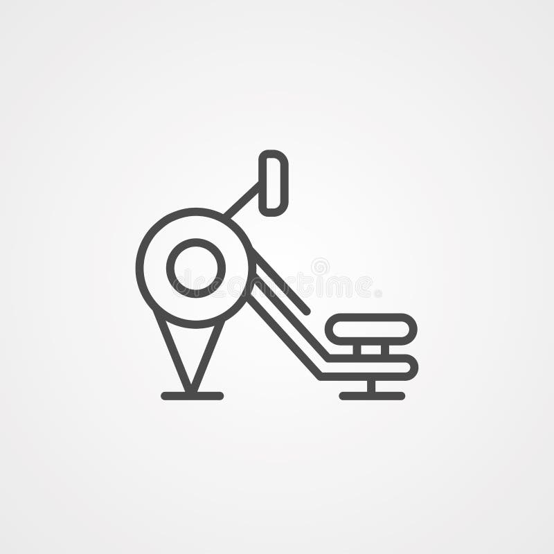 Rowing Vector Icon Sign Symbol Stock Illustration - Illustration of ...