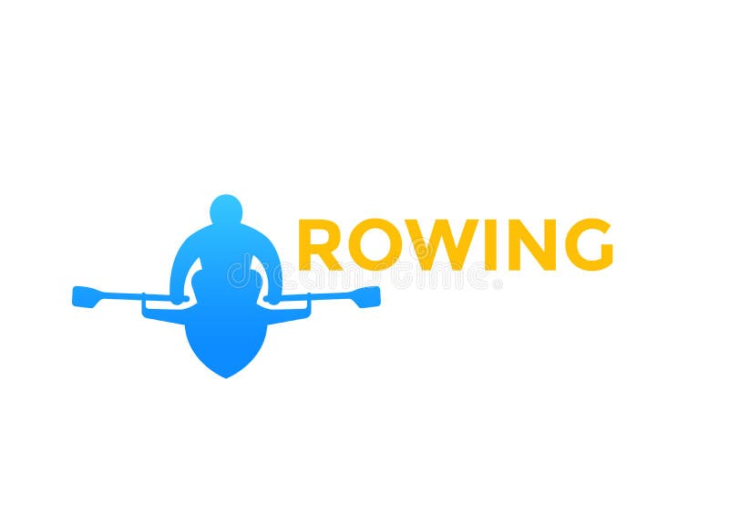 Rowing, Vector Logo Element, Icon Stock Vector - Illustration of simple ...