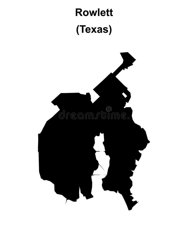 Rowlett Outline Map Stock Illustrations – 2 Rowlett Outline Map Stock ...